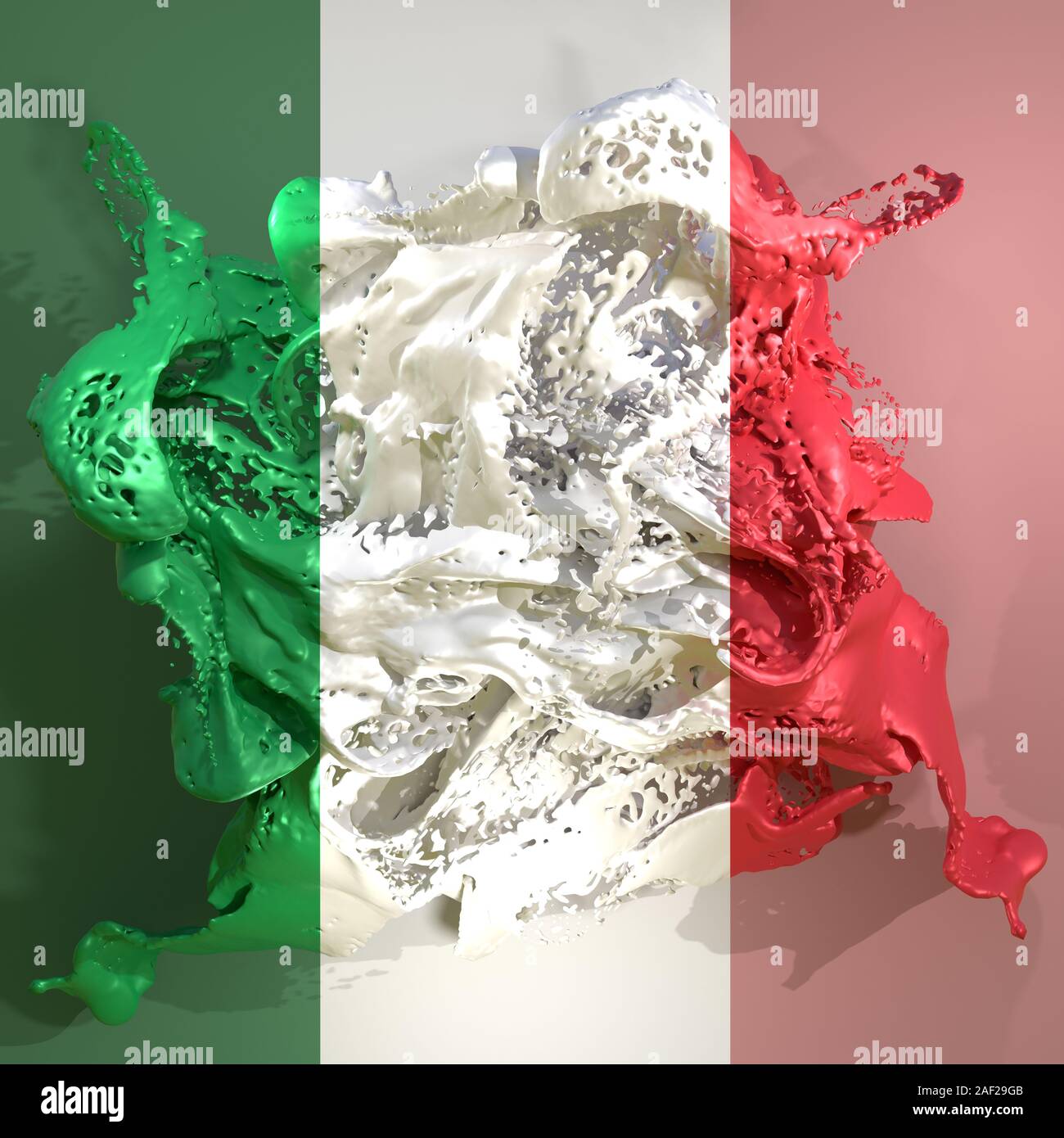 3d rendering of an Italy country flag in a liquid fluid Stock Photo - Alamy