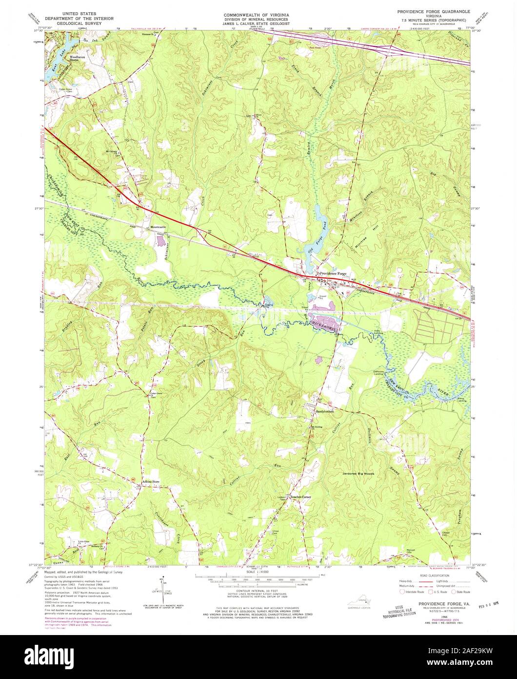 VA Providence Forge 186372 1966 24000 Stock Photo - Alamy