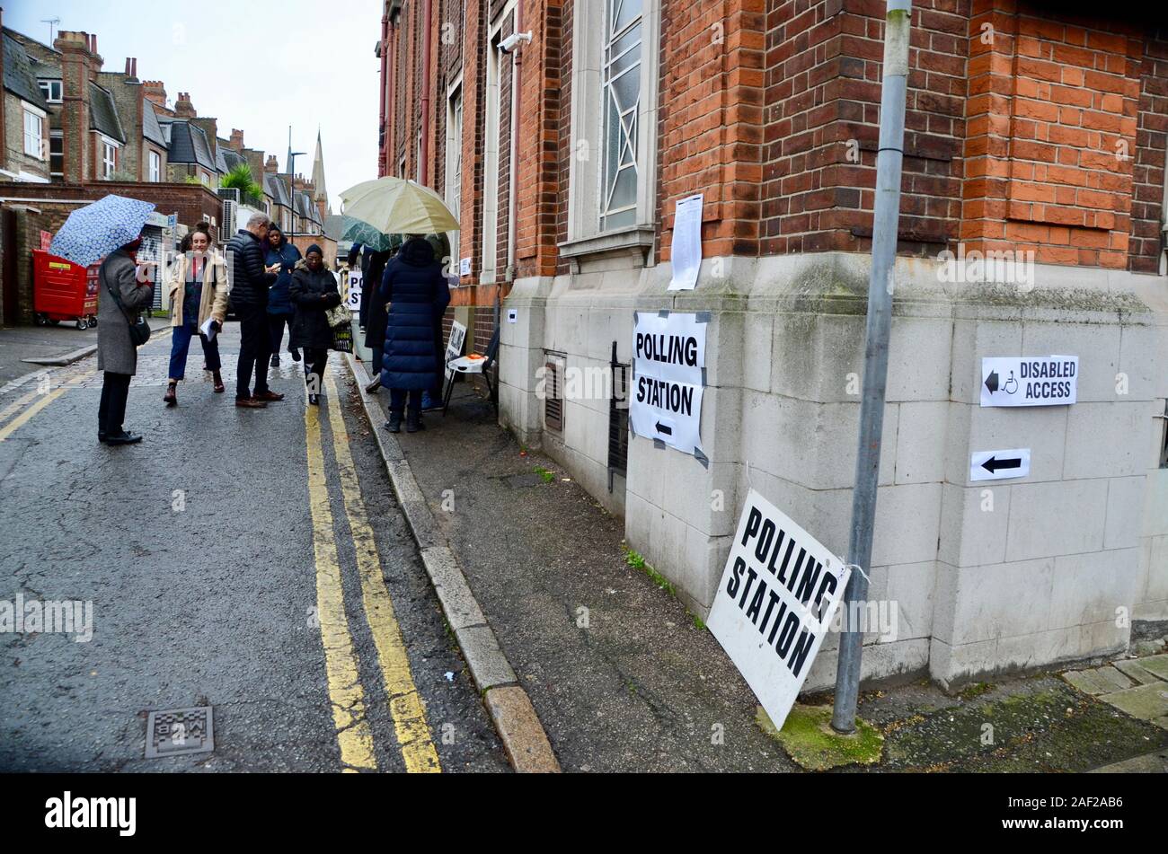 Uk polling station queue hi-res stock photography and images - Alamy
