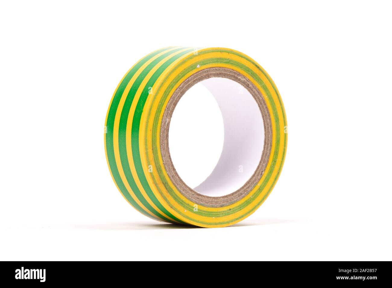 Roll of yellow insulation tape isolated on white background Stock Photo ...