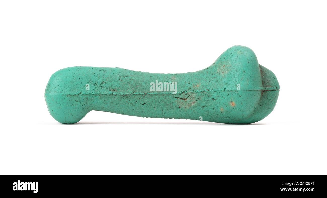 Old bone rubber toy for dogs, isolated Stock Photo - Alamy