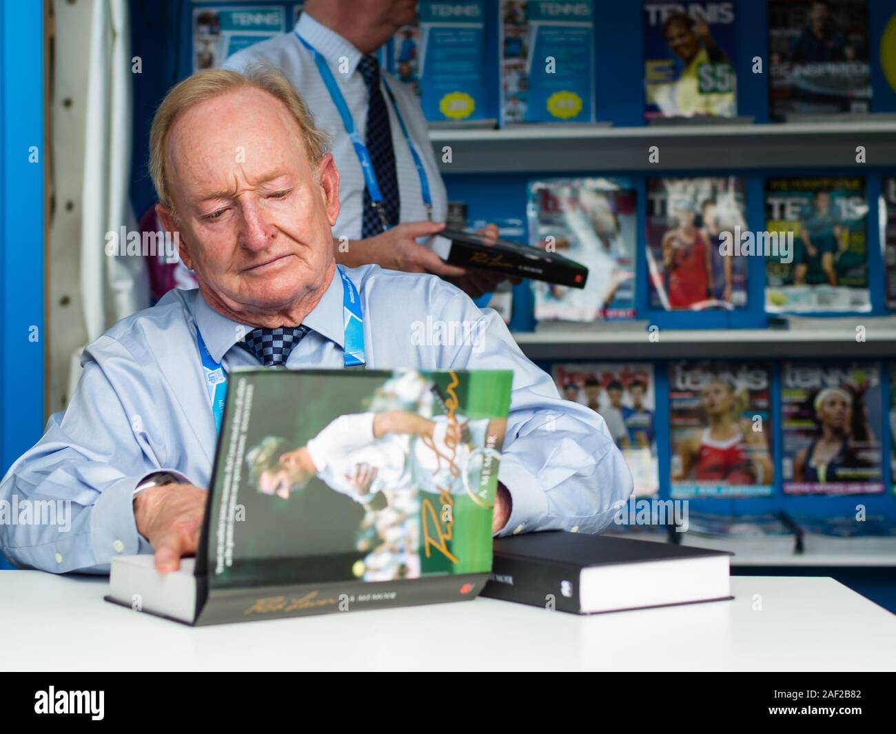 Rod Laver book signing for his new book Stock Photo - Alamy