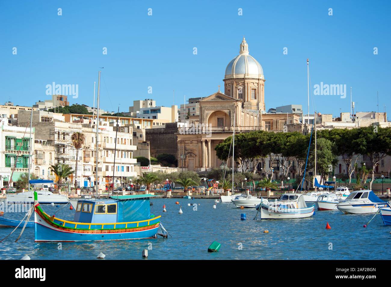 St. Joseph Church on the waterfront of Kalkara, Malta Stock Photo - Alamy