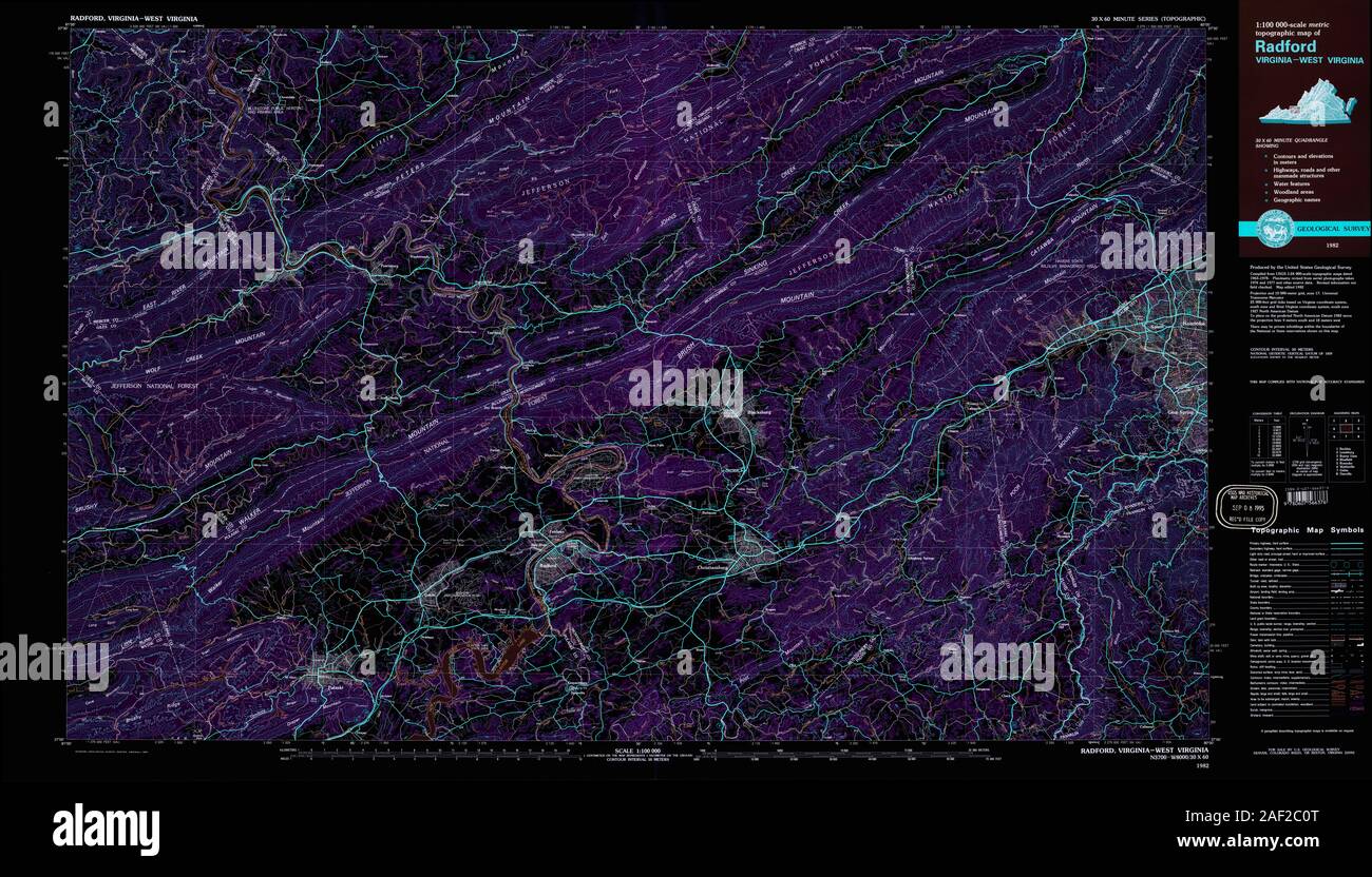 Map of radford hi-res stock photography and images - Alamy
