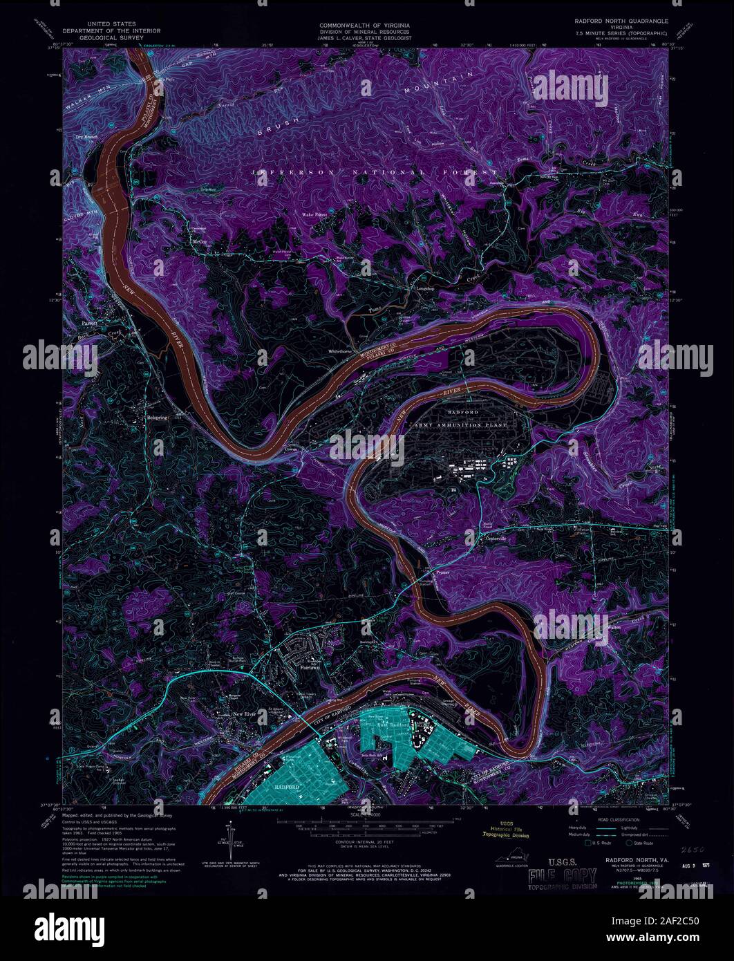Map of radford hi-res stock photography and images - Alamy
