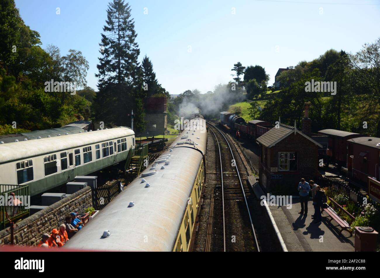 Signal box train goathland hi-res stock photography and images - Alamy