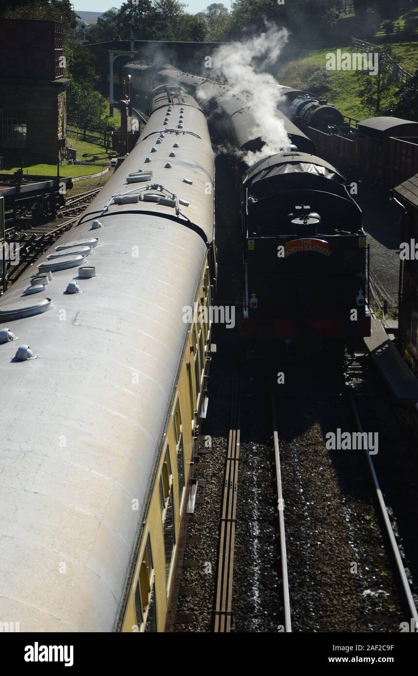 steam train at Goathland railway station Stock Photo - Alamy