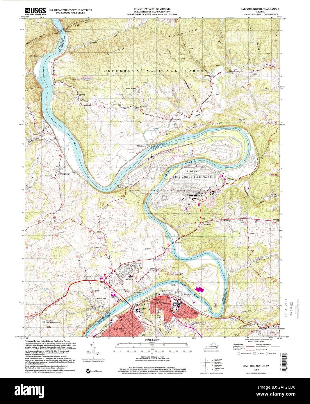 Map of radford hi-res stock photography and images - Alamy