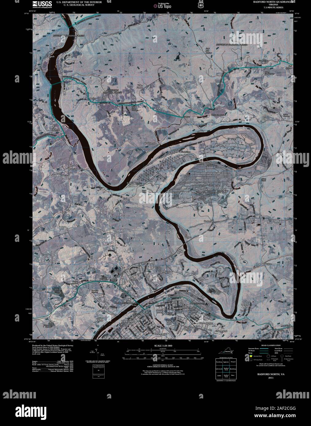 Map of radford hi-res stock photography and images - Alamy