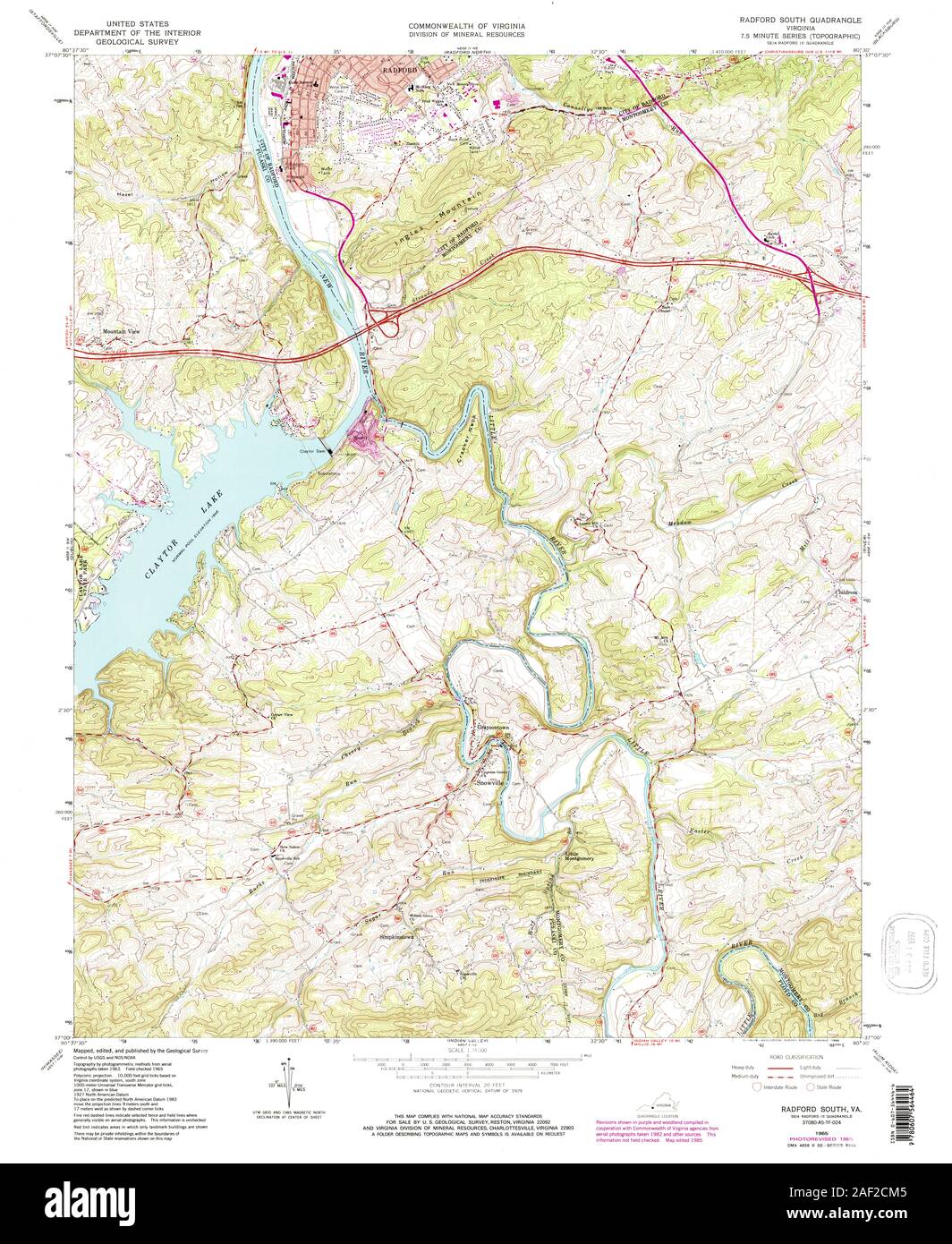 Map of radford hi-res stock photography and images - Alamy