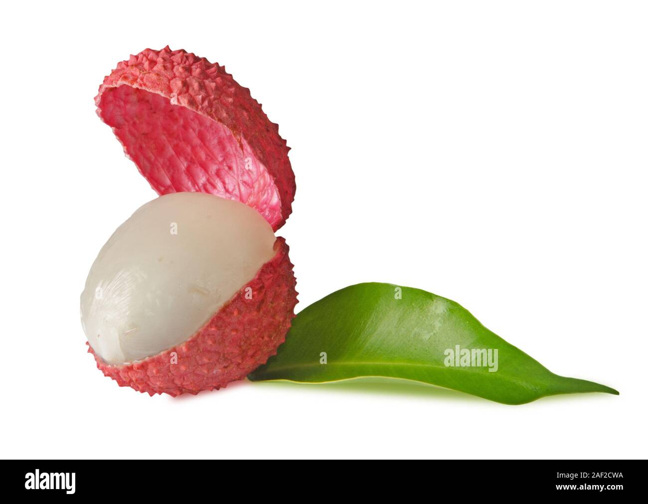 Peeled lychee isolated on white background Stock Photo - Alamy