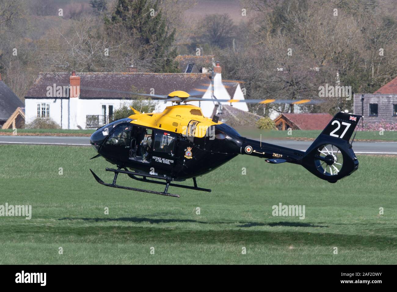 RAF Airbus Helicopters Juno HT1 helicopter of DHFS carrying out ...