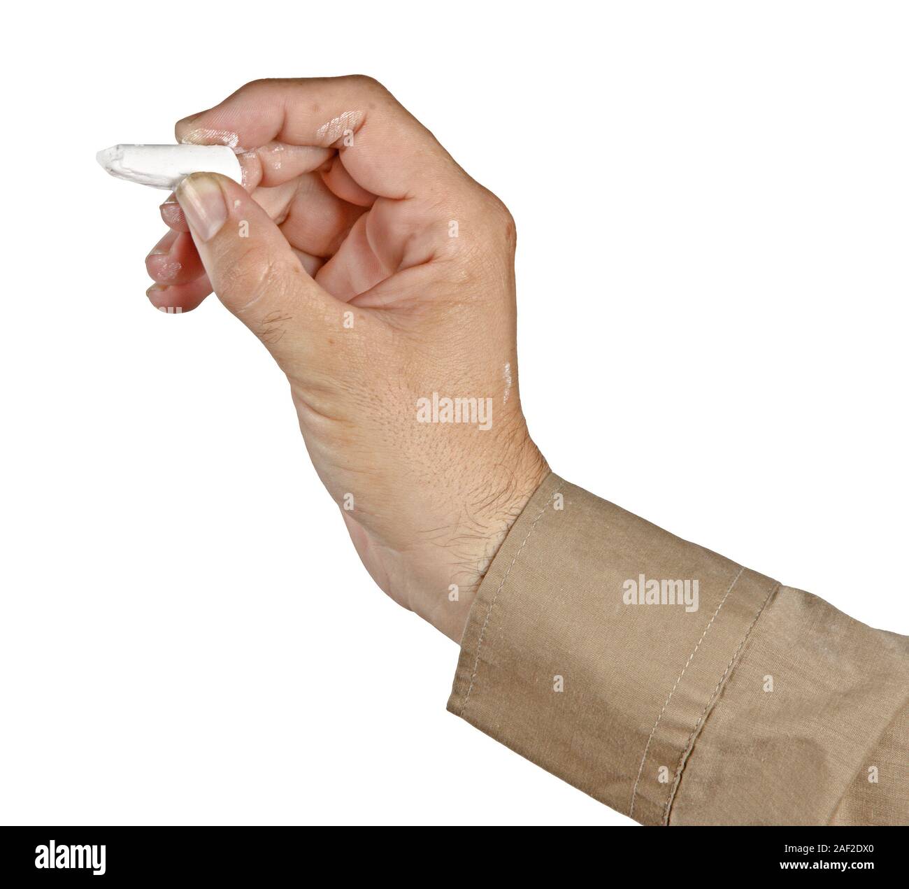 Hand with chalk Stock Photo - Alamy