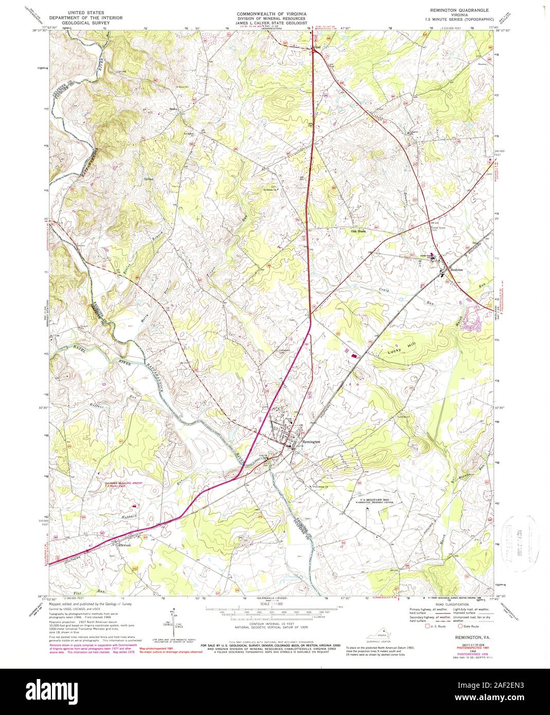 Map of remington Cut Out Stock Images & Pictures - Alamy
