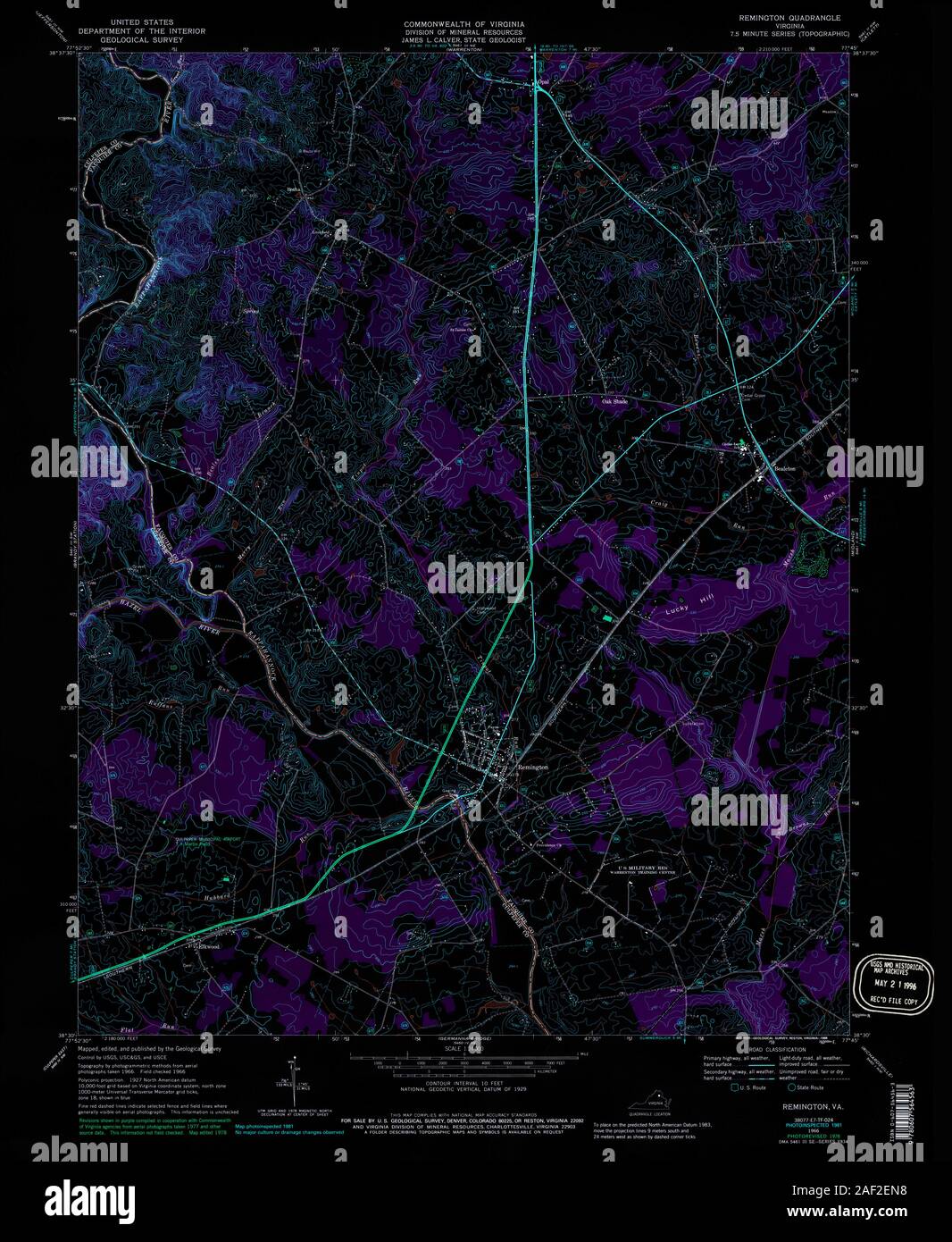 Remington map hi-res stock photography and images - Alamy