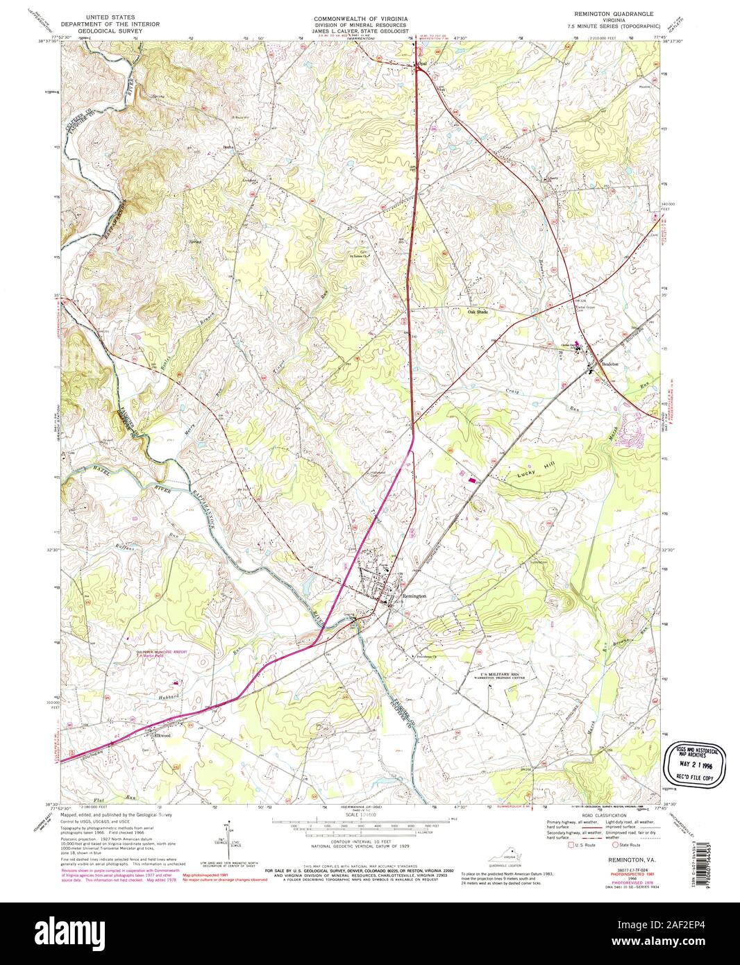Remington map hi-res stock photography and images - Alamy