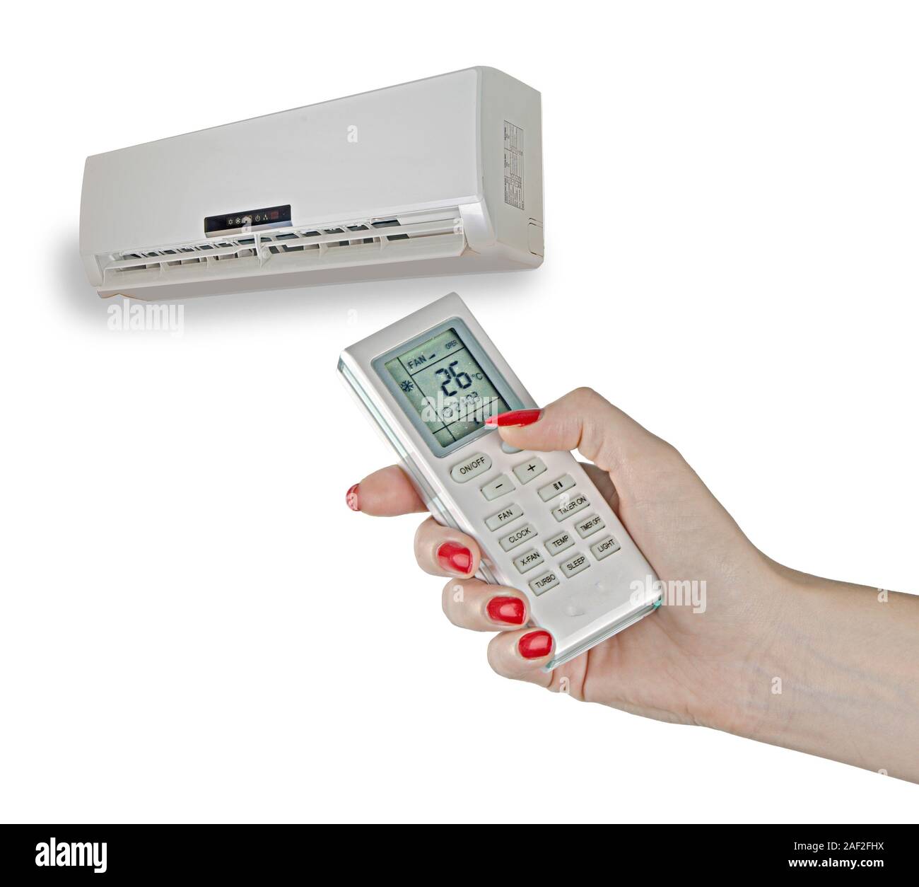 Remote control of air condidtioner Stock Photo - Alamy