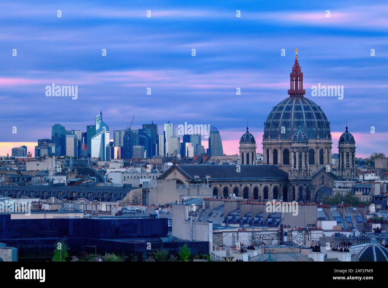 A view over the various architecture styles of the French capital Stock ...