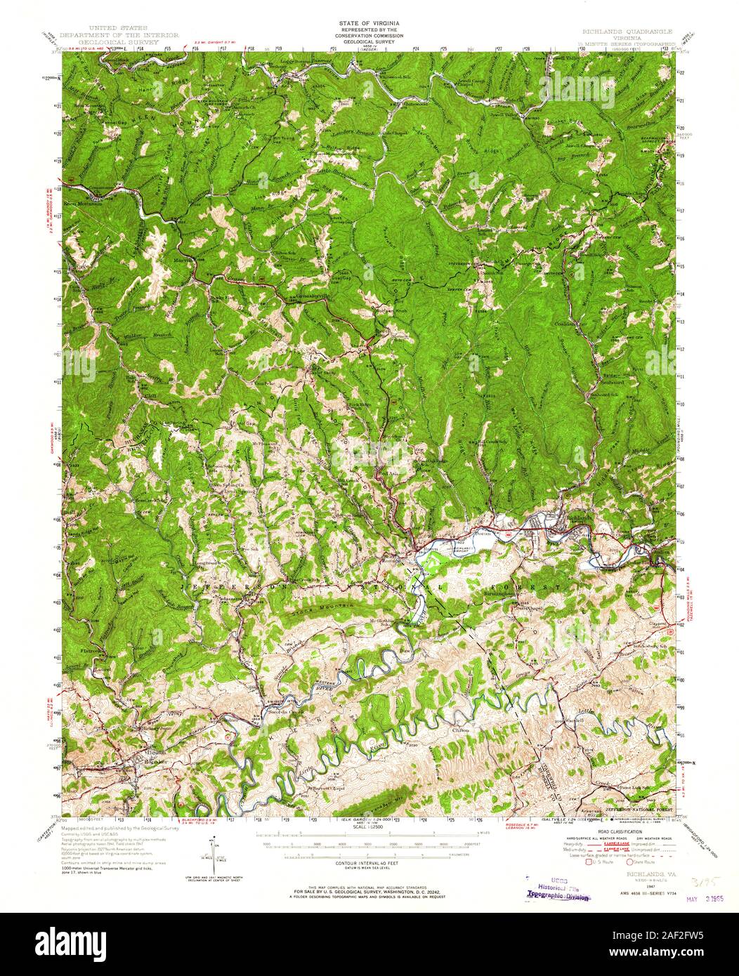 Map of richlands hi-res stock photography and images - Alamy