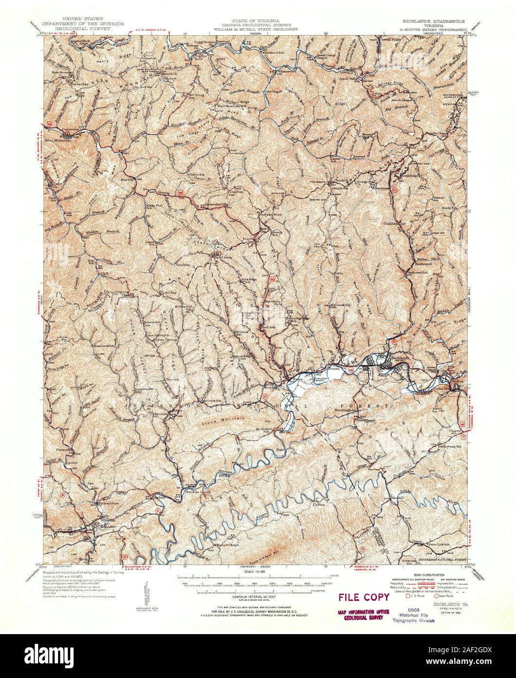 Richlands map Cut Out Stock Images & Pictures - Alamy