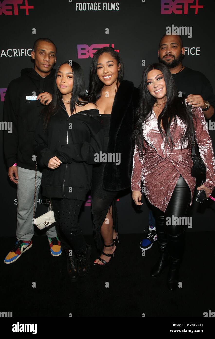 11 December 2019 - Los Angeles, California - Jordyn Woods, John Woods III, Jodie Woods, Joshua ...