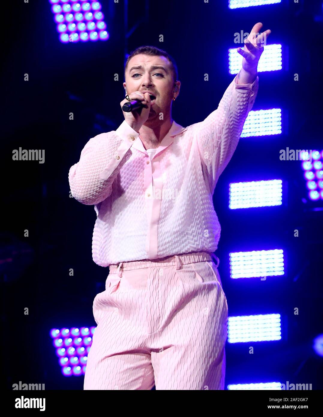 Sam Smith performs on stage during day two of Capital's Jingle Bell ...