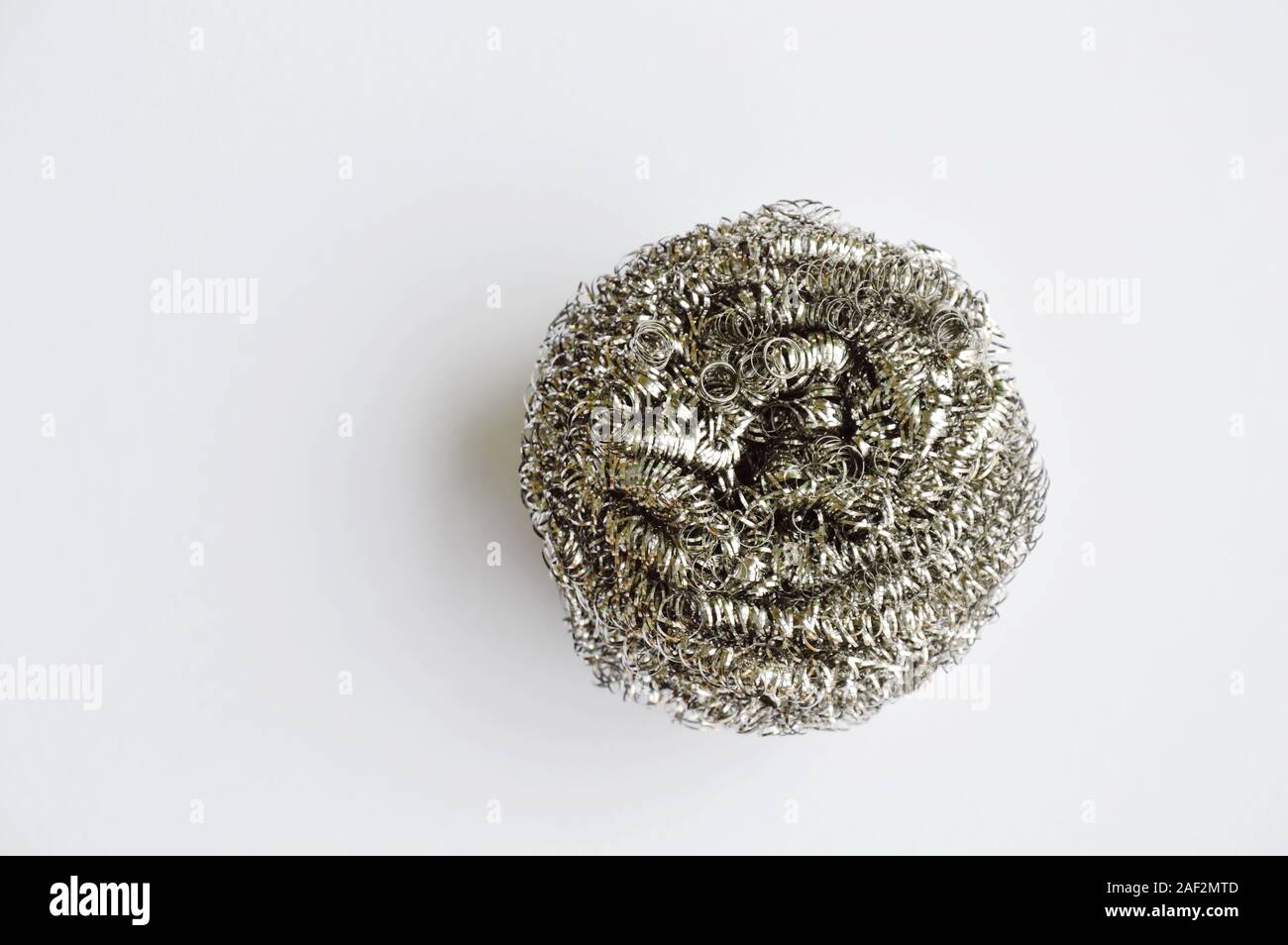 circle steel wool for heavy duty on white background Stock Photo - Alamy