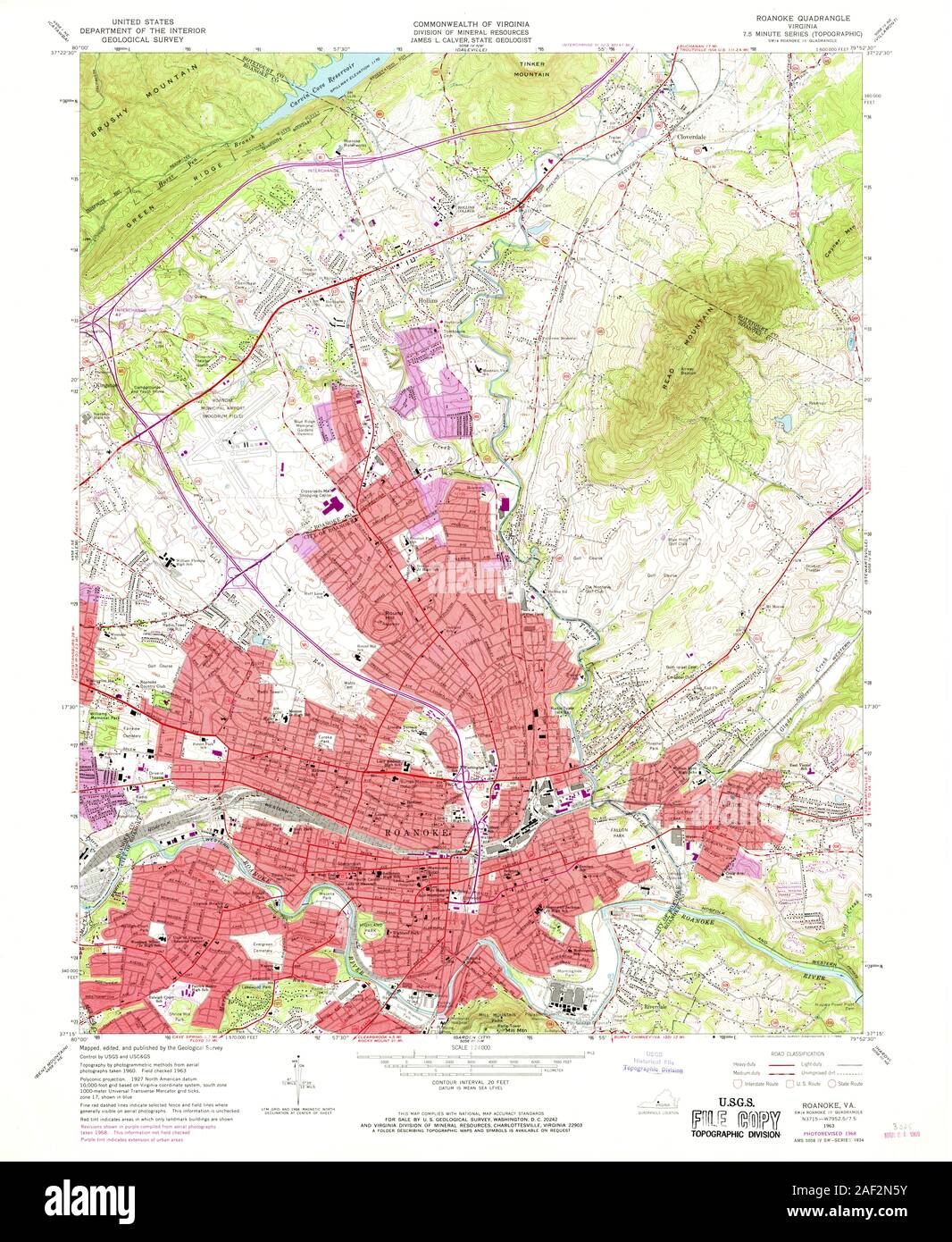 Historical map of roanoke hi-res stock photography and images - Alamy