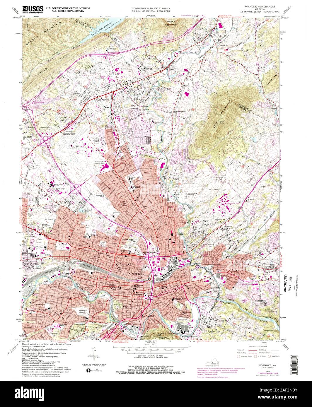 Historical map of roanoke hi-res stock photography and images - Alamy