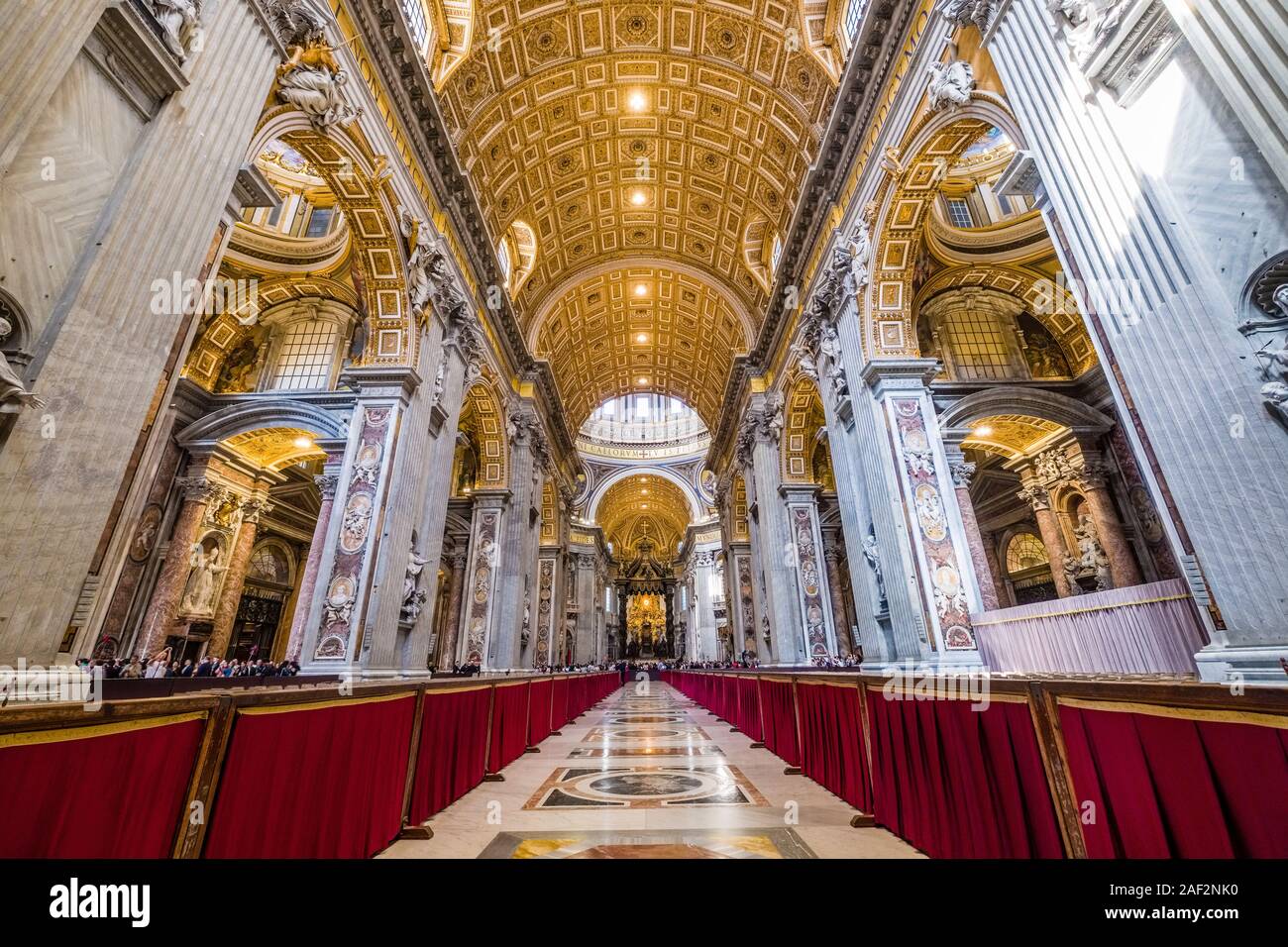 Magnificent interior of the Papal Basilica of St. Peter, St. Peter's Basilica Stock Photo - Alamy