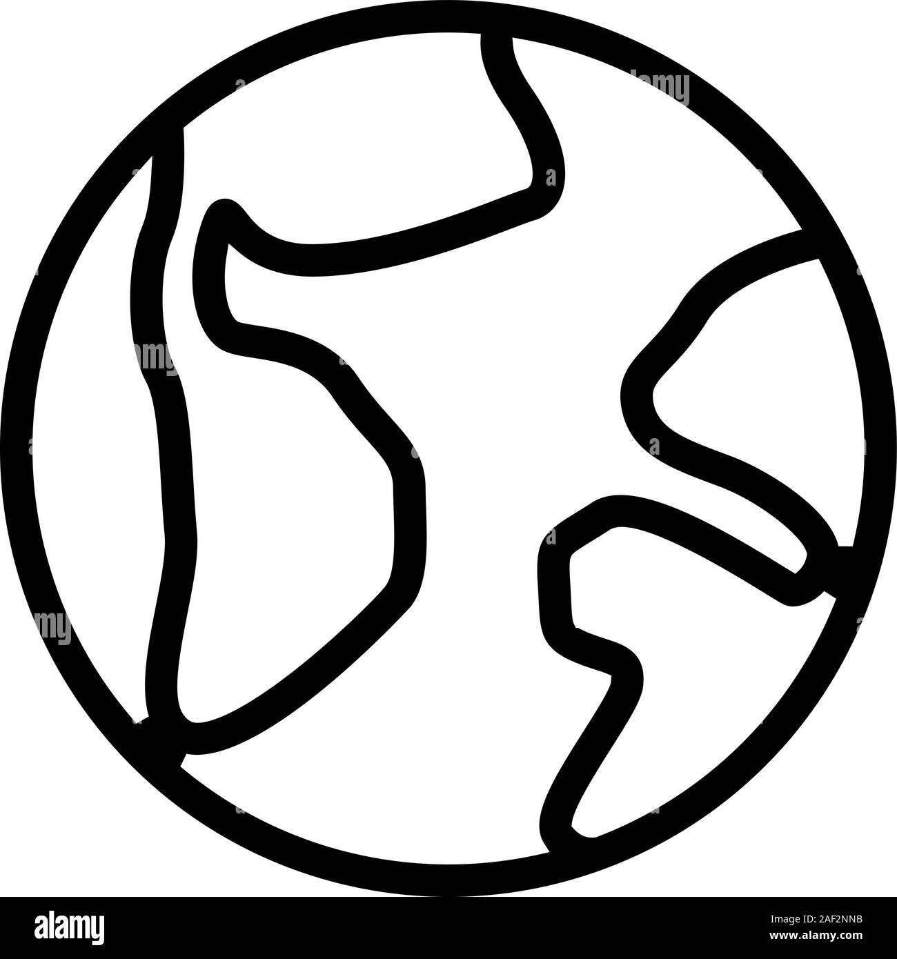 continents icon vector. Isolated contour symbol illustration Stock ...