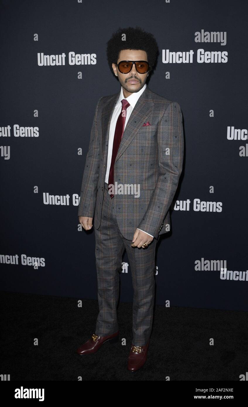Hollywood, Ca. 11th Dec, 2019. The Weeknd, at Premiere Of A24's "Uncut ...