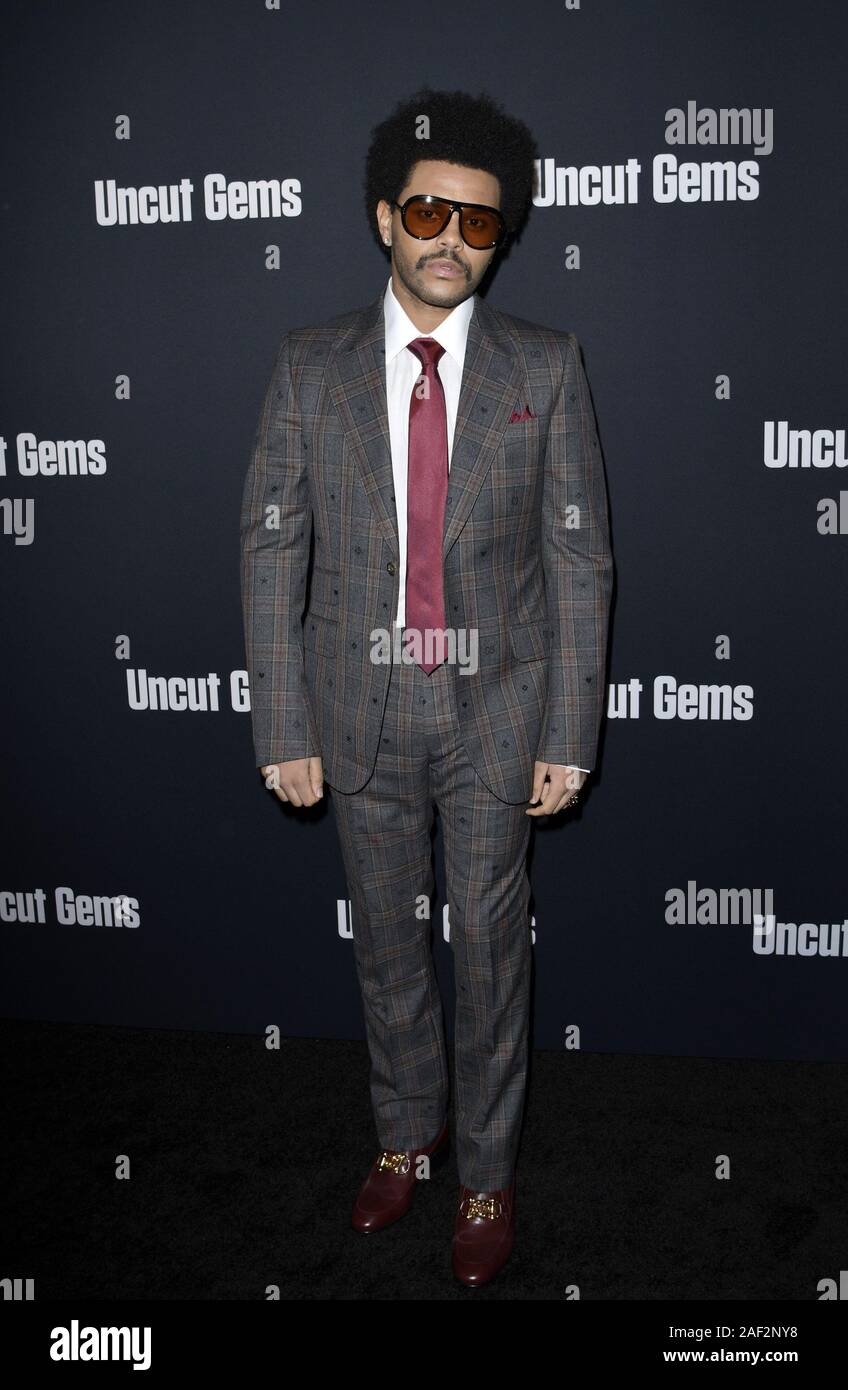 Hollywood, Ca. 11th Dec, 2019. The Weeknd, at Premiere Of A24's "Uncut ...