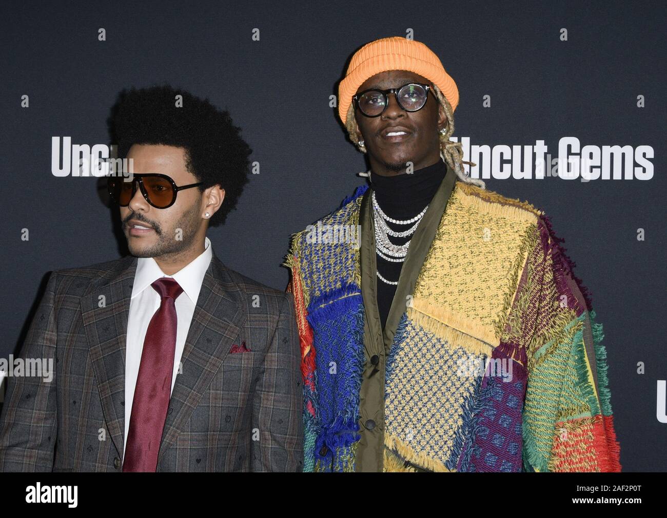 Hollywood, Ca. 11th Dec, 2019. The Weeknd, Young Thug, at Premiere Of ...
