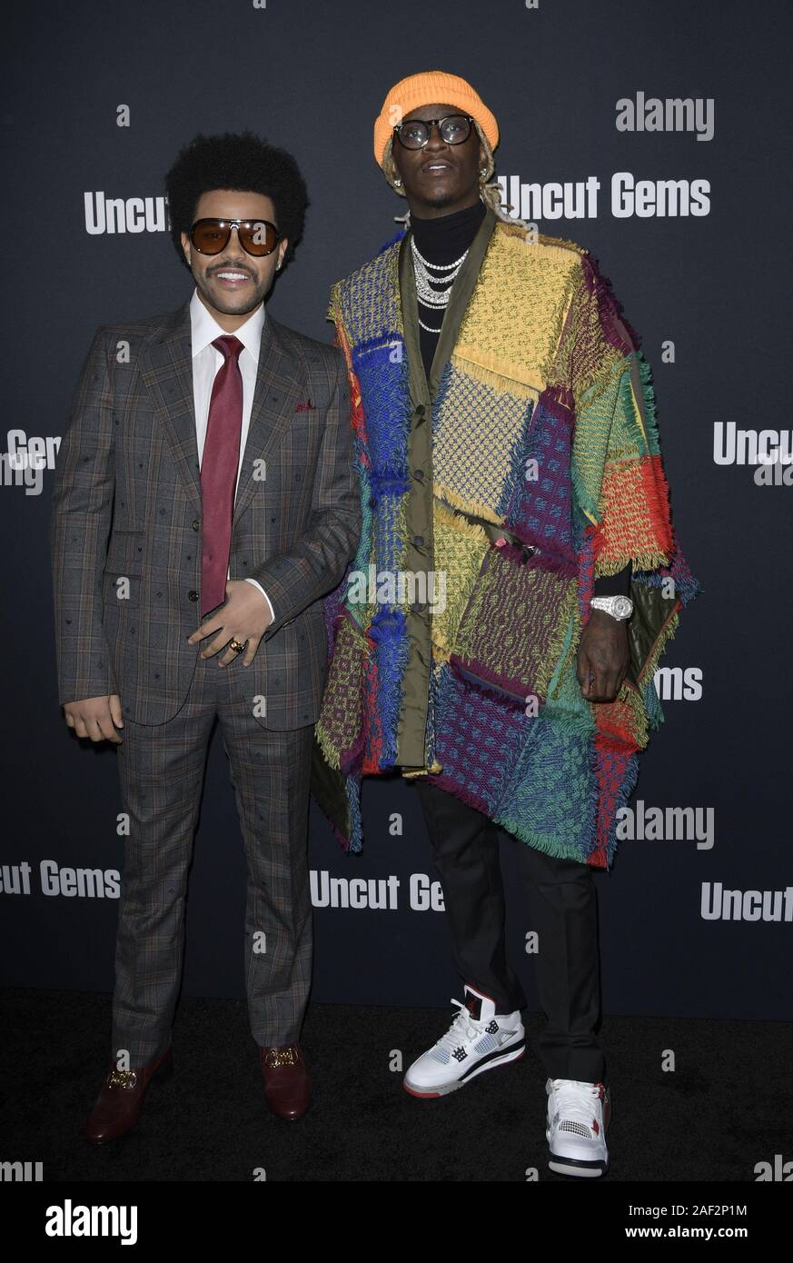 Hollywood, Ca. 11th Dec, 2019. The Weeknd, Young Thug, at Premiere Of ...