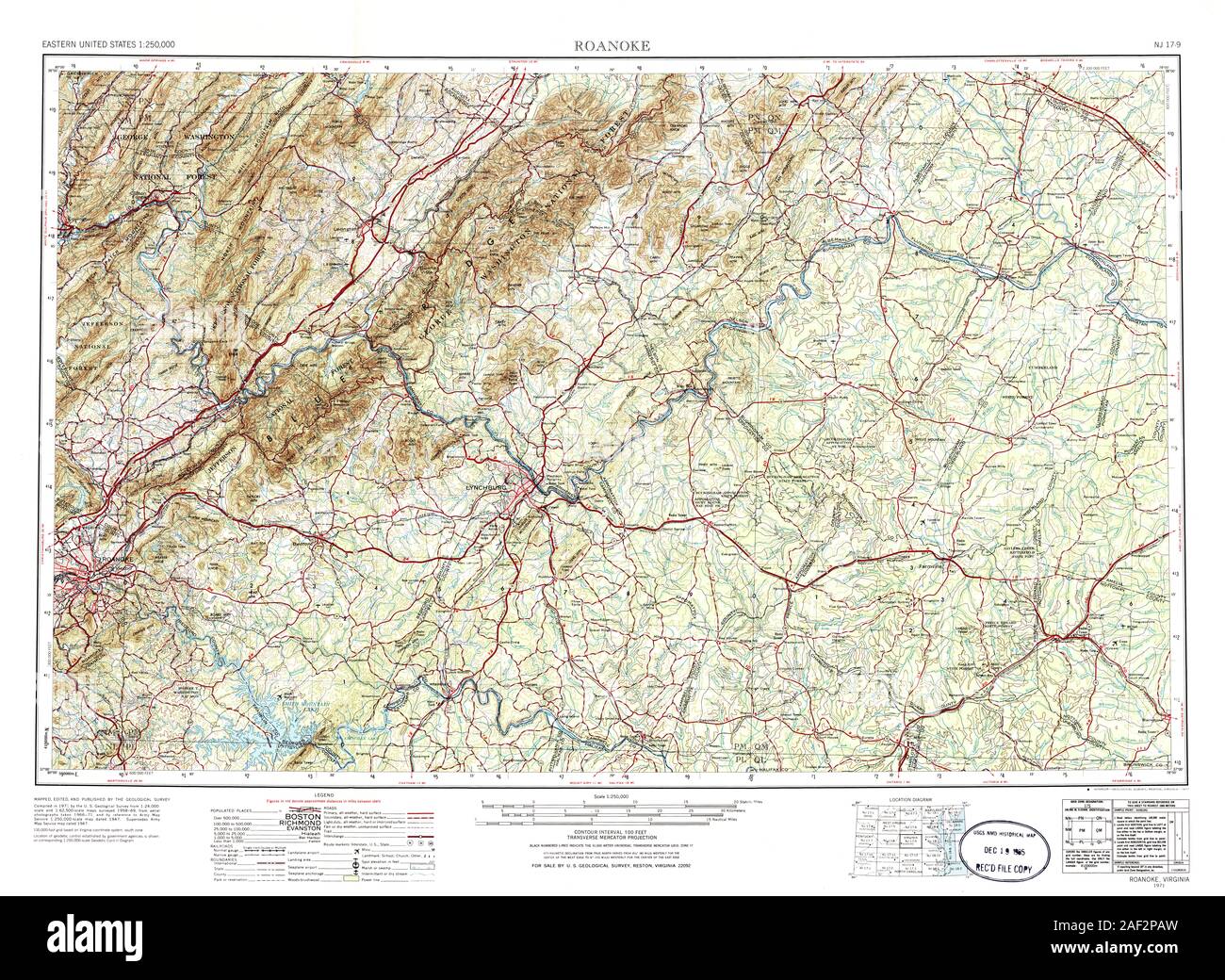 Historical map of roanoke hi-res stock photography and images - Alamy