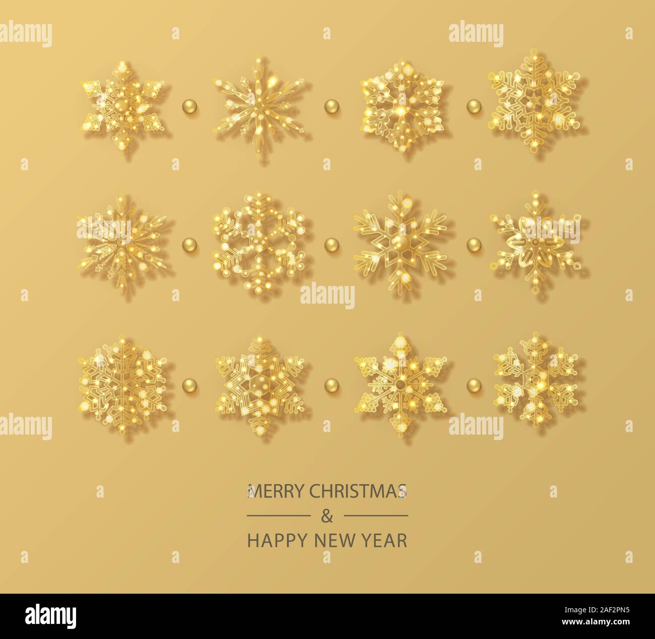 Gold Transparent Snowflakes Stock Vector Image & Art - Alamy