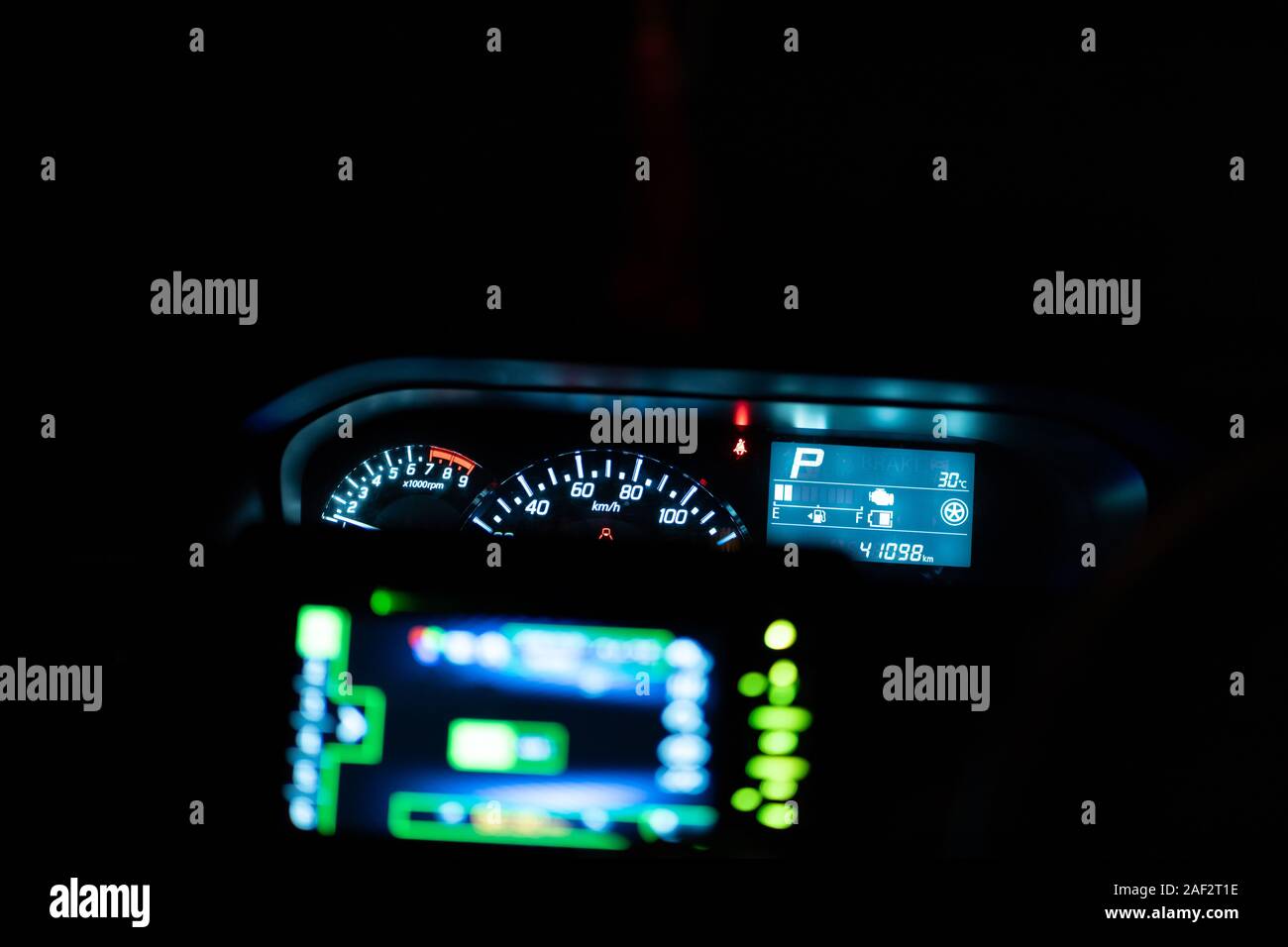 Car dashboard illuminated hi-res stock photography and images - Alamy