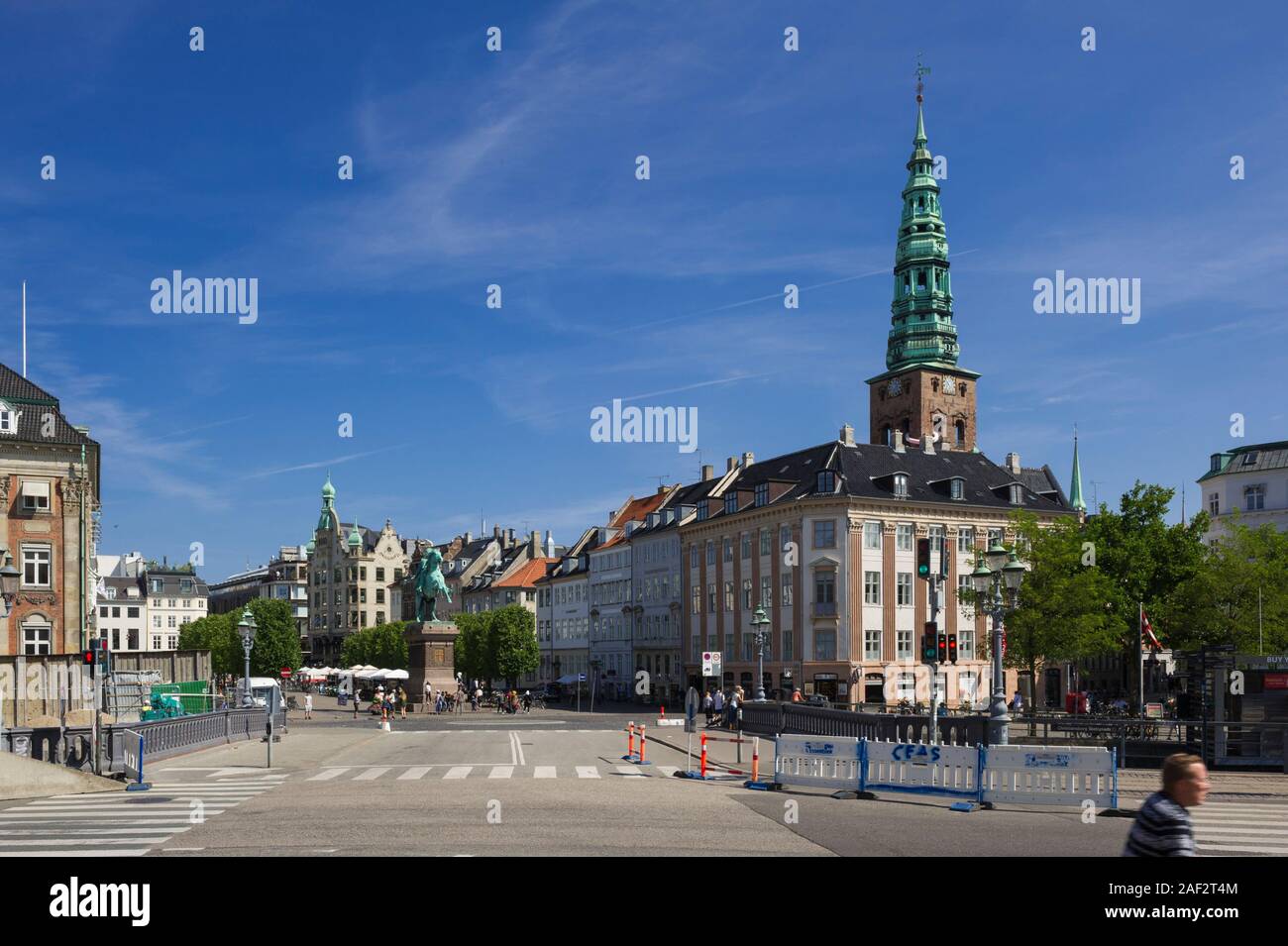 Statue of Absalon on Hojbro square in Copenhagen, Denmark Stock Photo ...