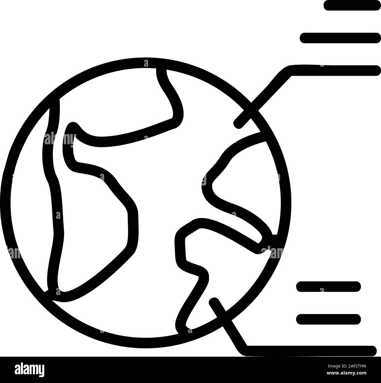 globalization is an icon vector. Isolated contour symbol illustration ...