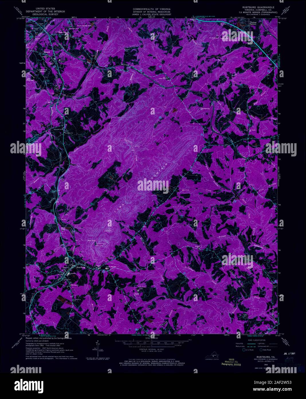 Rustburg map hi-res stock photography and images - Alamy