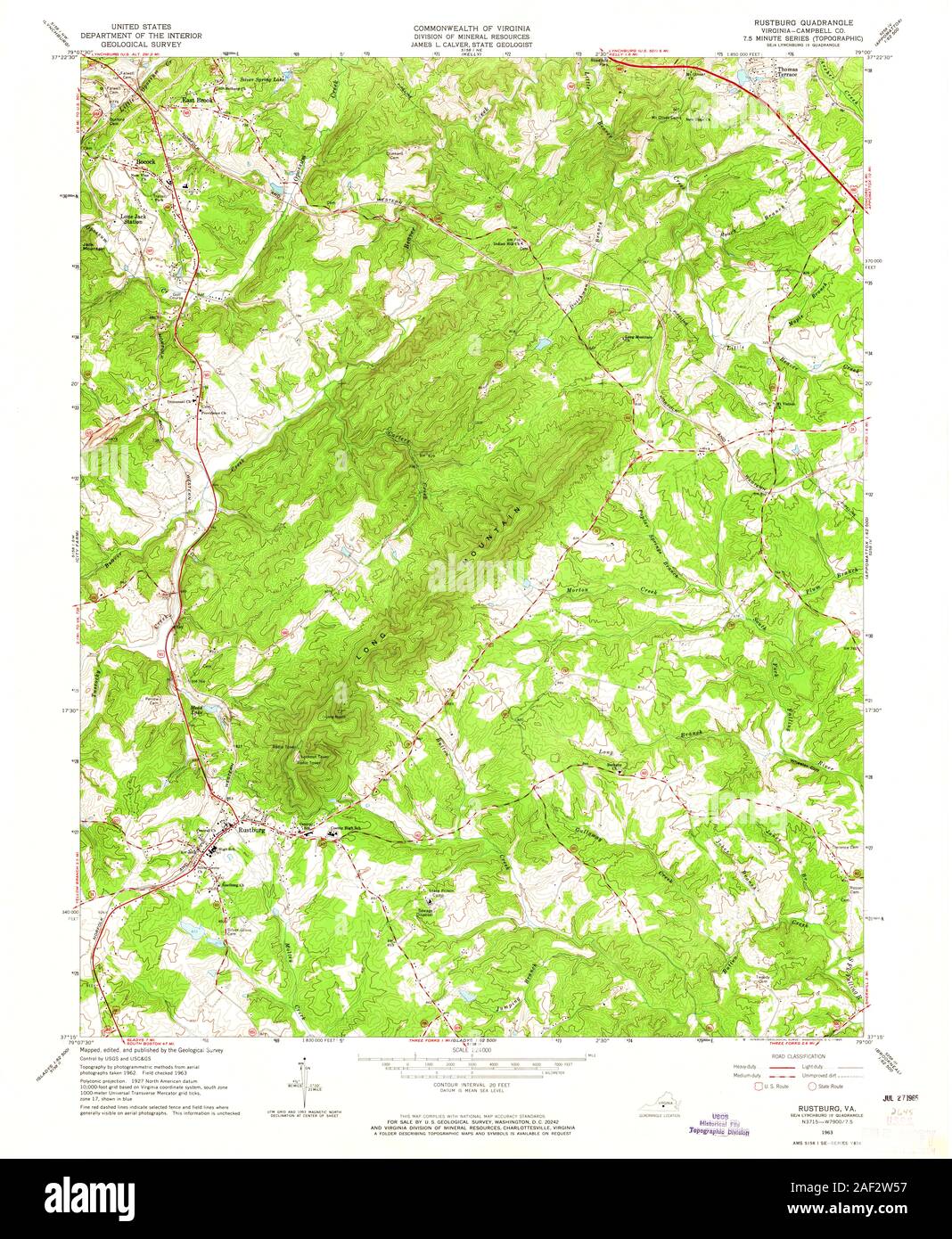 Map of rustburg hi-res stock photography and images - Alamy