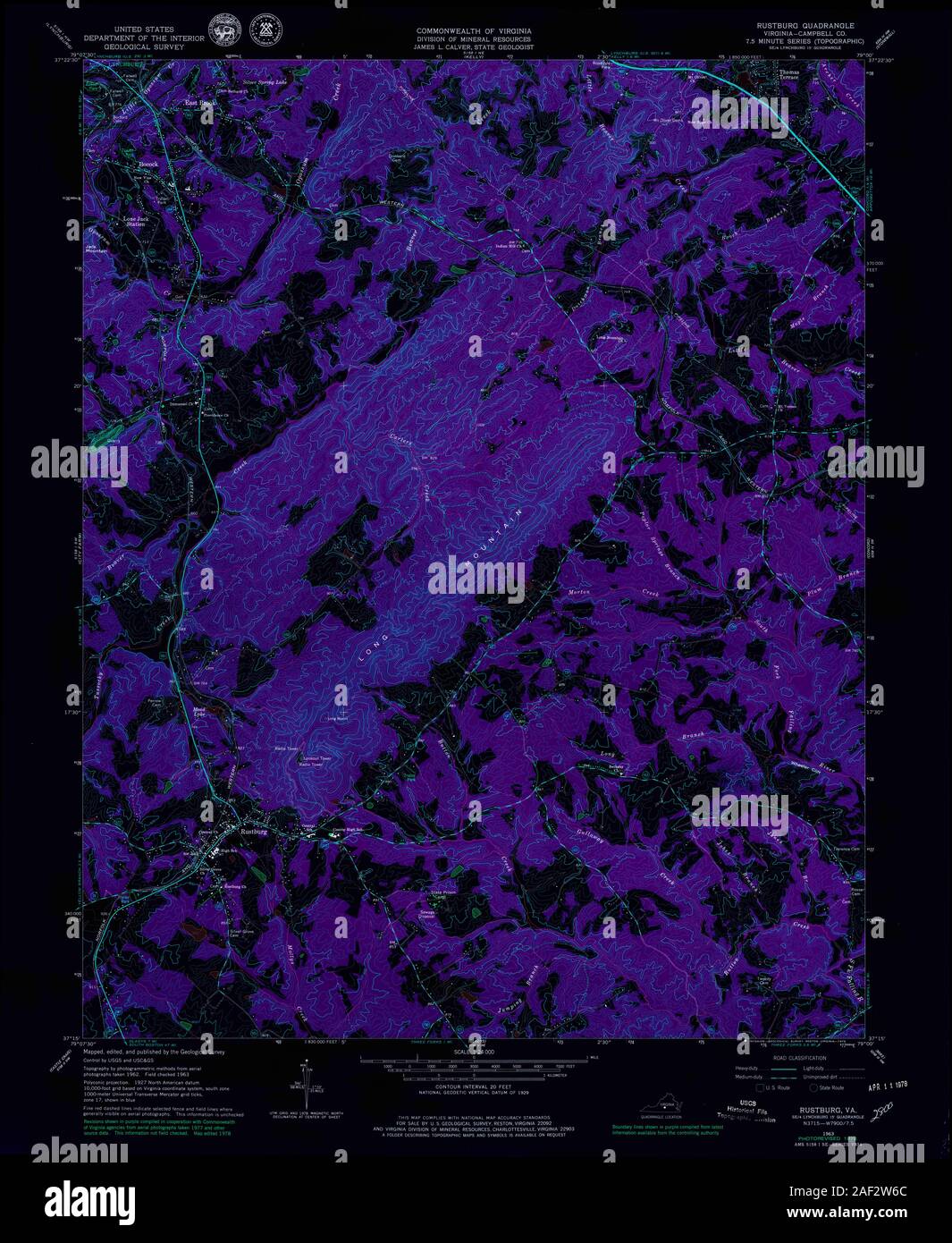 Rustburg map hi-res stock photography and images - Alamy