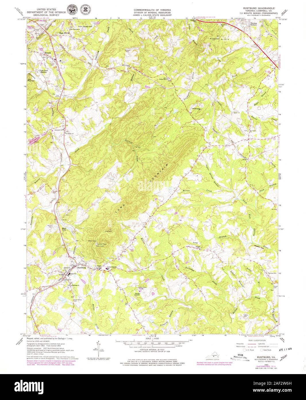 Map of rustburg hi-res stock photography and images - Alamy