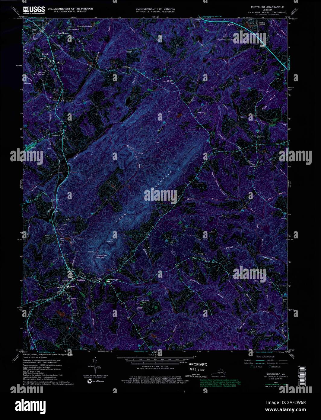 Rustburg map hi-res stock photography and images - Alamy