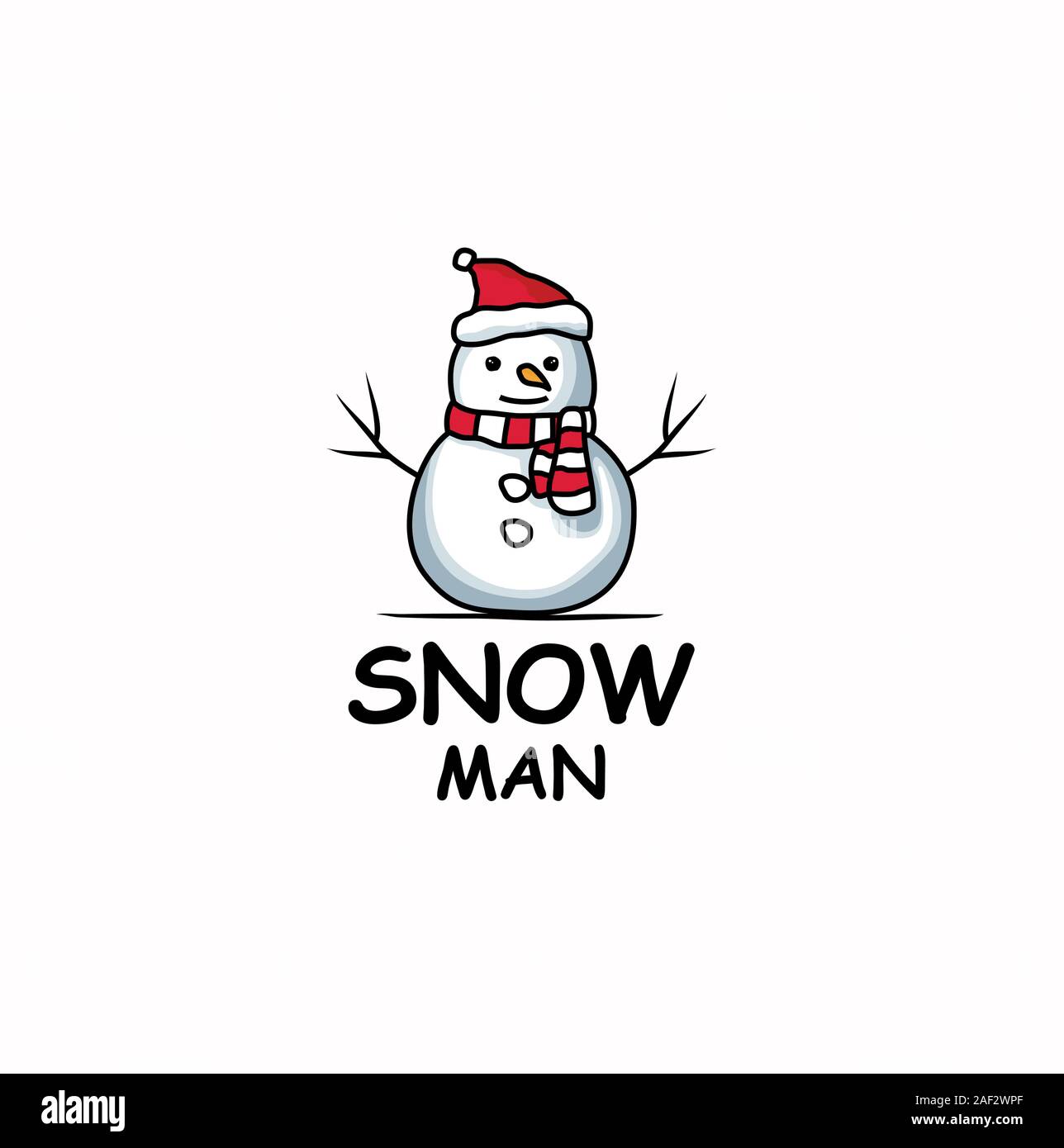 Snowman face wearing hat Stock Vector Images - Alamy