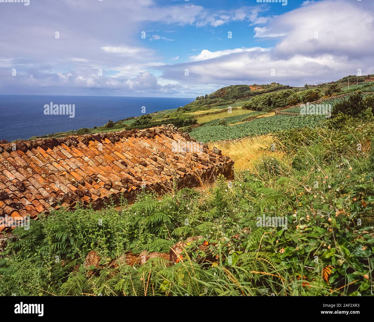 Scenic view over the he Azores Island of Pico, named after Mount Pico ...