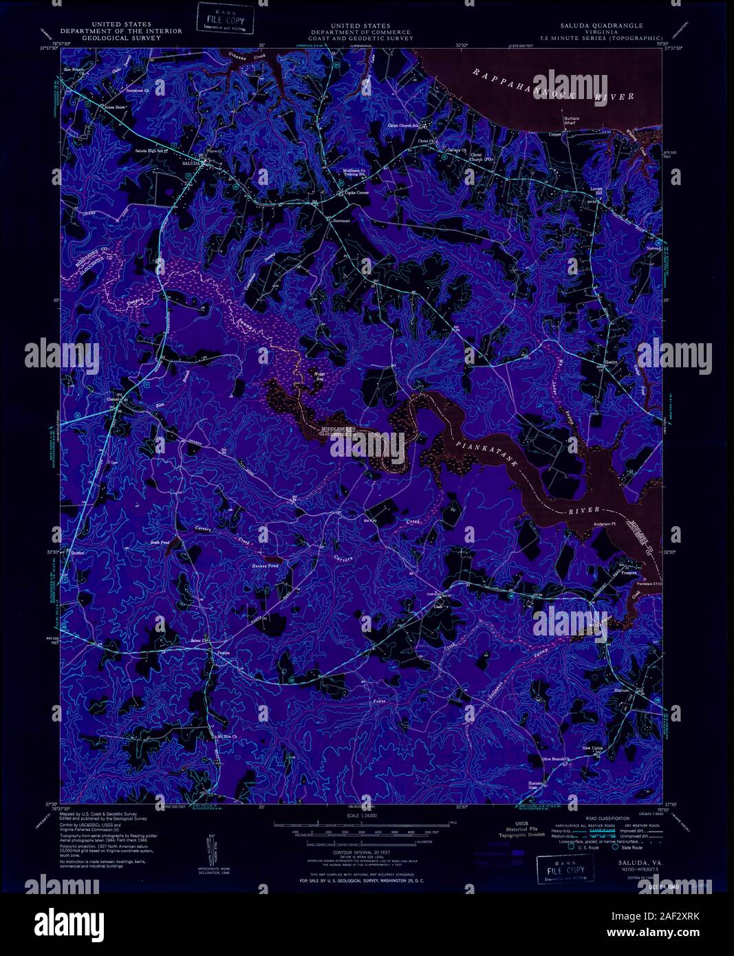 Map of saluda hi-res stock photography and images - Alamy