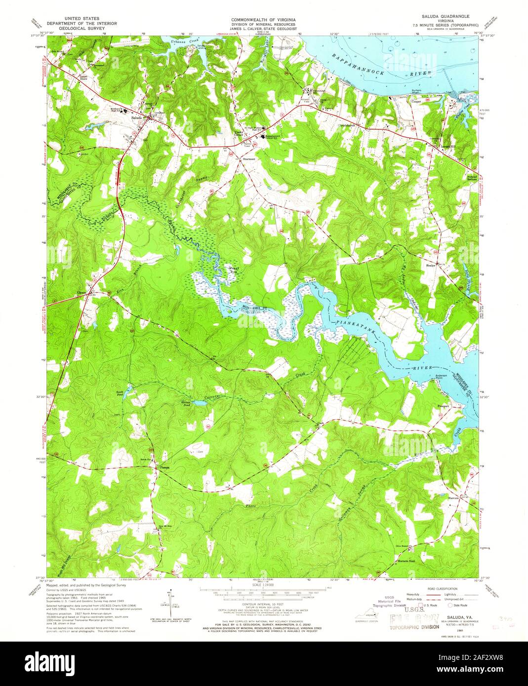 Map of saluda hi-res stock photography and images - Alamy
