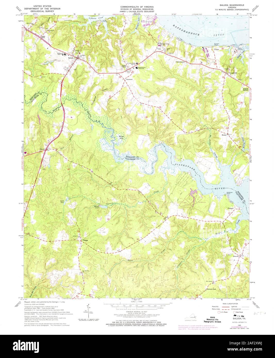 Map of saluda hi-res stock photography and images - Alamy